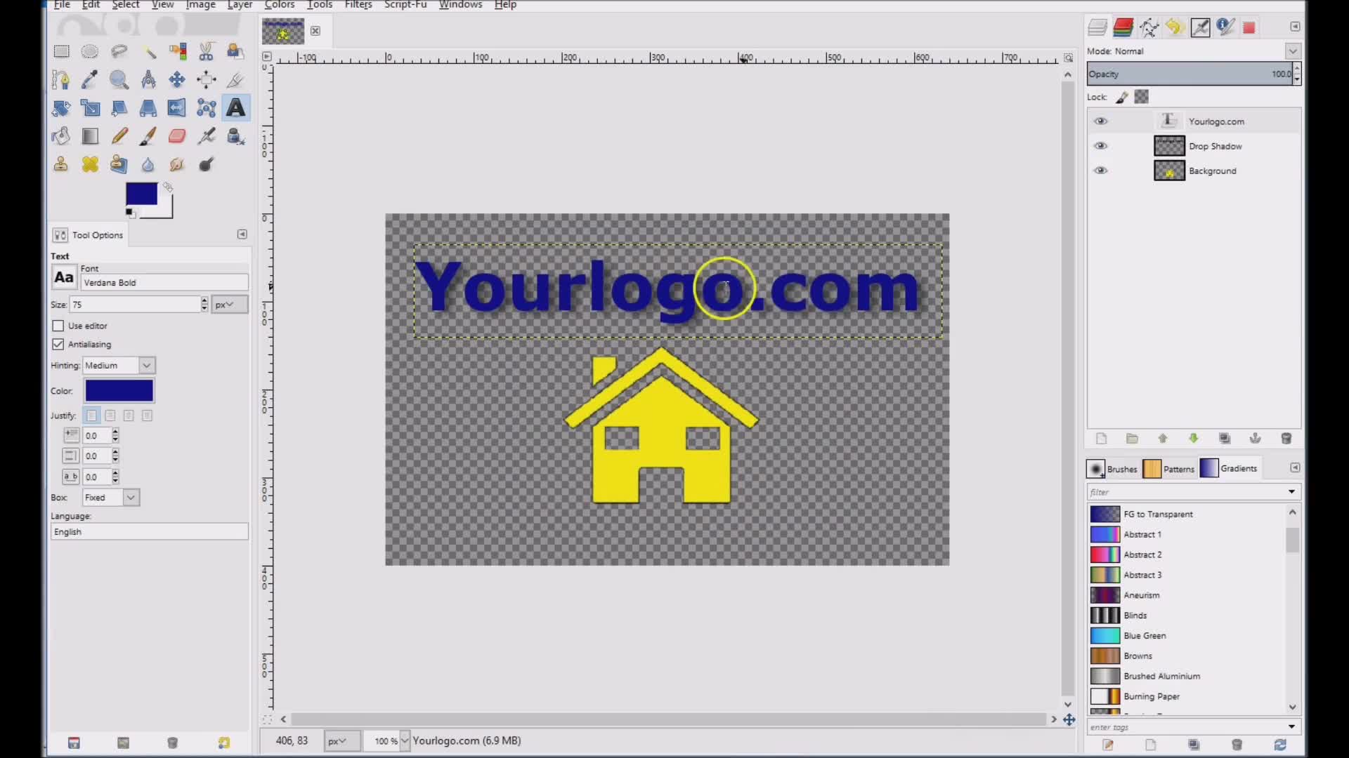 How To Create Logos On A Transparency In GIMP